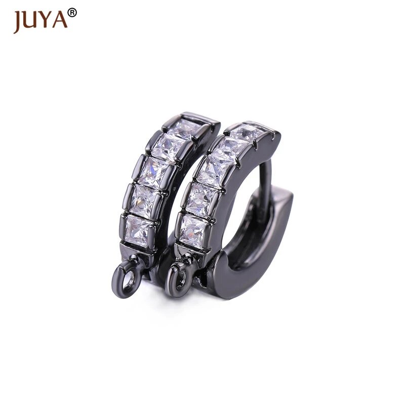 Juya черные швензы с цирконием
