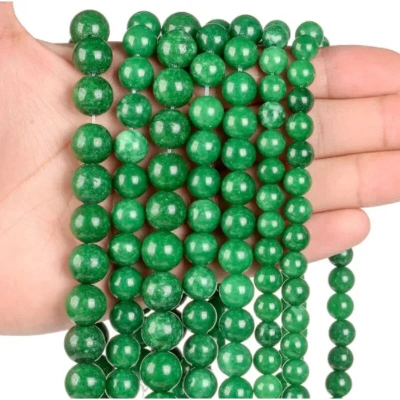 Натуральные каменные бусины Агат Малахит Лазурит Нефрит 4 6 8 10 мм