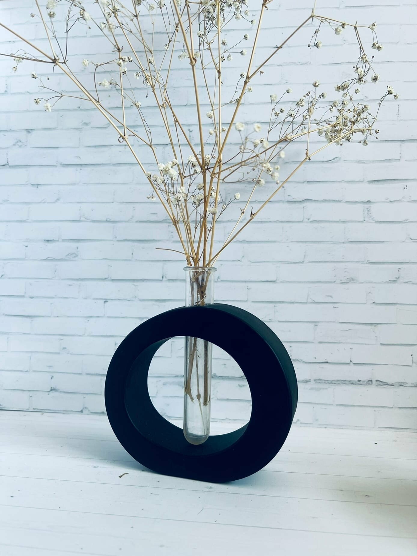 Ваза/декоративная ваза с колбой/ваза для цветов/ваза для сухоцветов/для декора и интерьера/ваза интерьерная/подарок