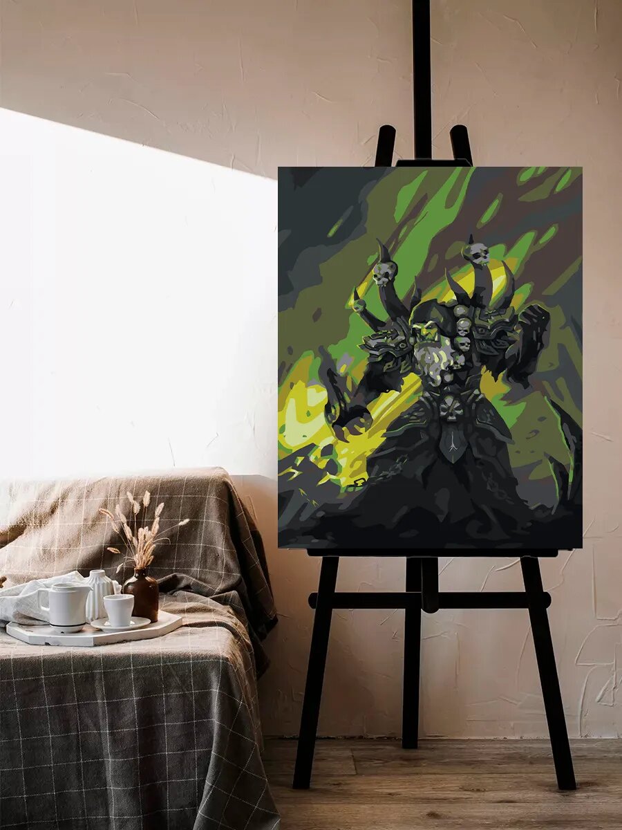 Картина по номерам Чернокнижник Ворлд Оф Варкрафт