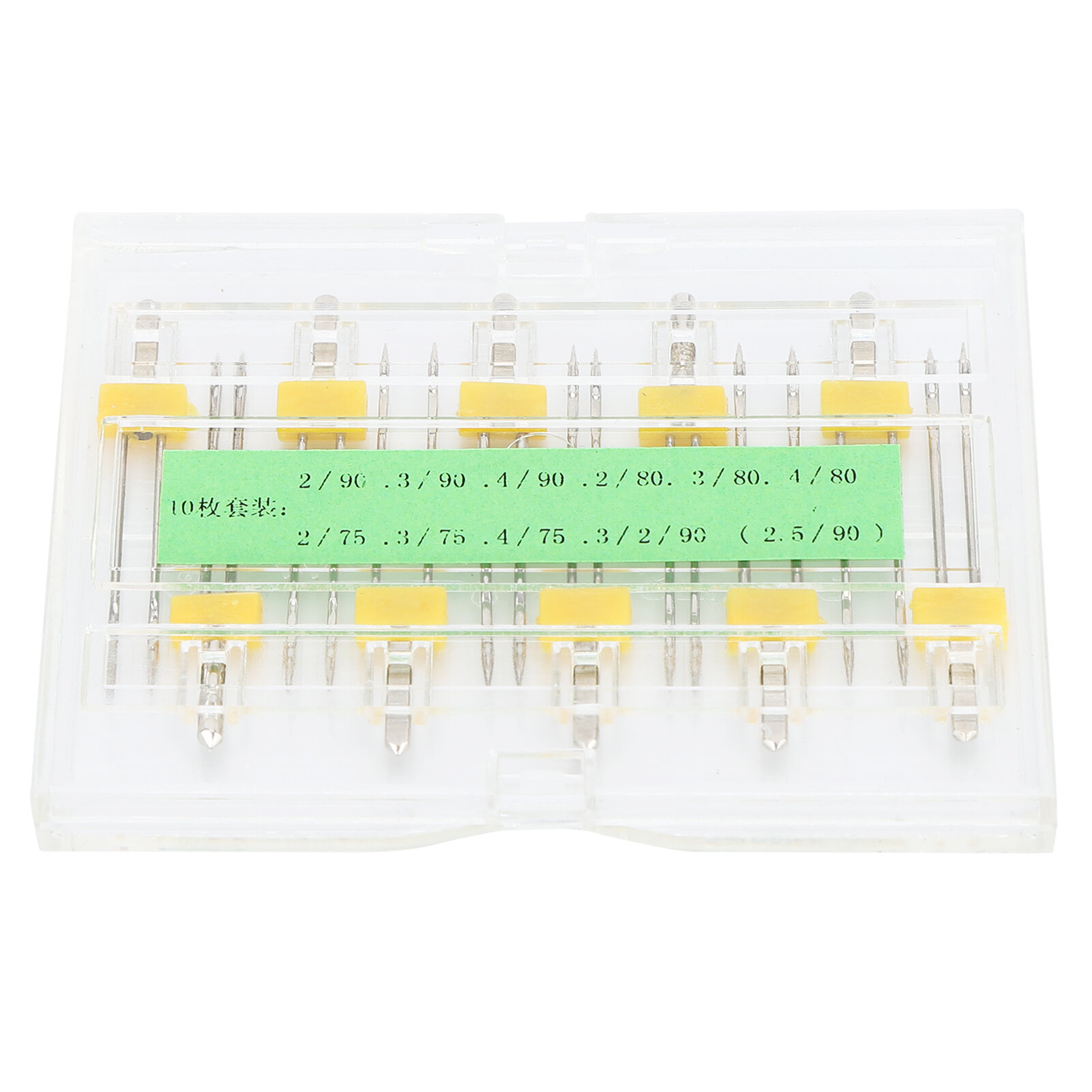 Набор из 10 двойных игл для швейной машины, различные характеристики, аксессуары для двойных булавок.