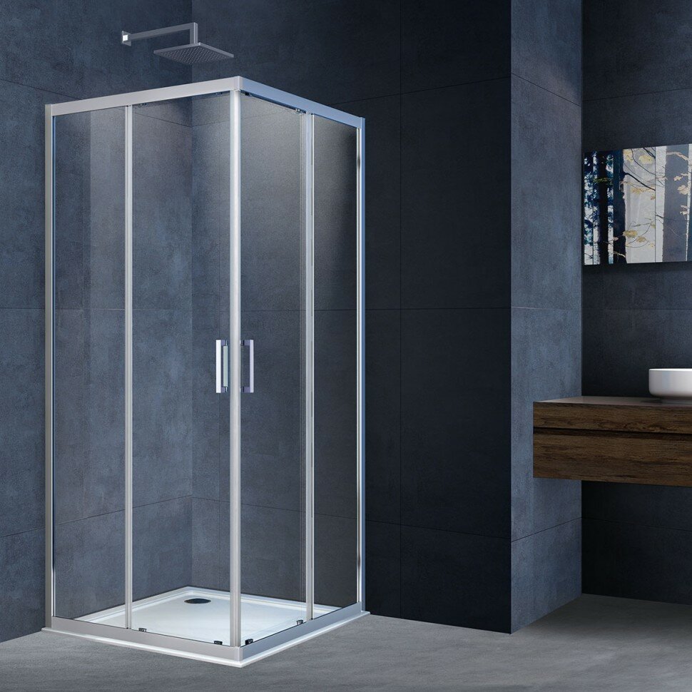 Душевой Уголок Alpha Vss-3al900cl, 900*900, Хром, Стекло Прозрачное