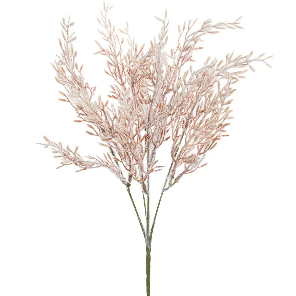 Искусственный бархатный цветок колос пшеницы темный хаки