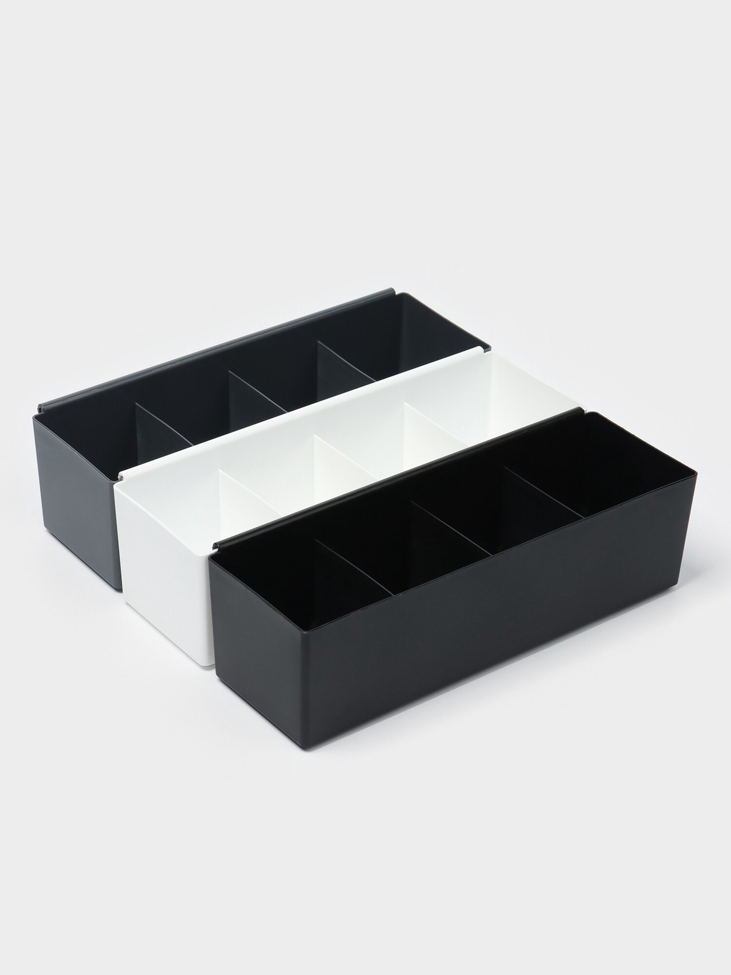 Органайзер для хранения вещей и белья «Трамбо», 4 отделения, 26×7×8.3 см, микс