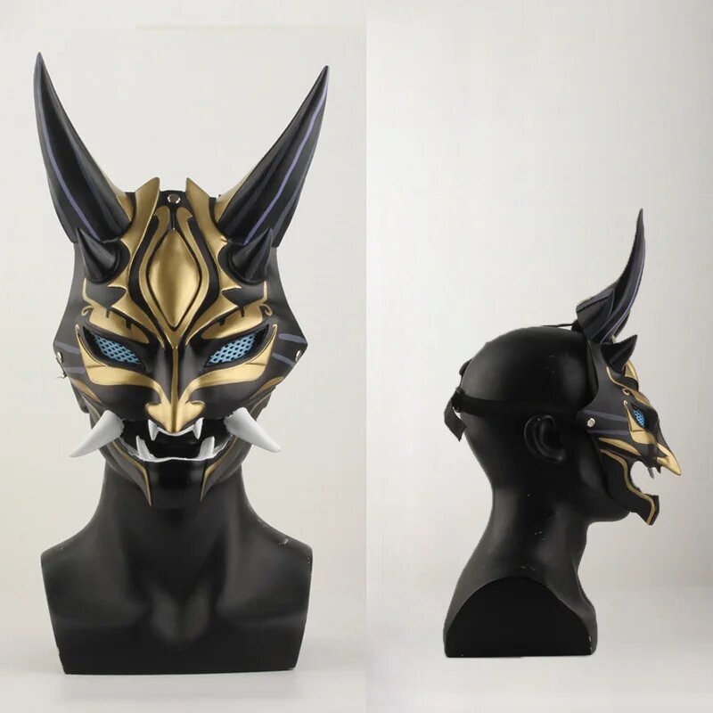 Genshin Impact Xiao Косплей костюм Один размер, Mask PVC