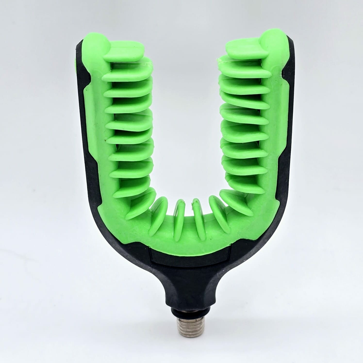 Гребенка для удилища длина 10 сантиметров, стандартная резьба, изготовлена из пластика и ЗВА, зеленая