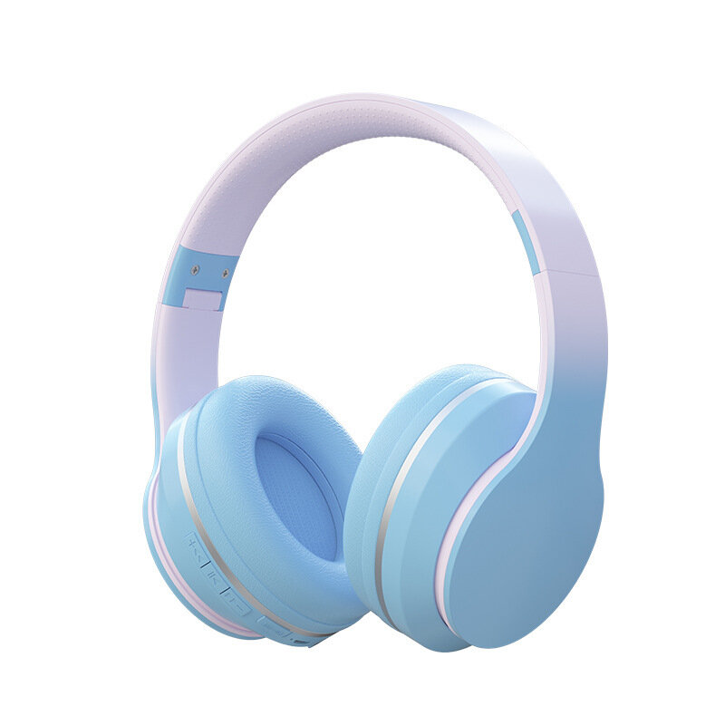Головная Bluetooth-гарнитура BT611 с градиентным цветом, беспроводная, с шумоподавлением, макарон DR56 для киберспорта