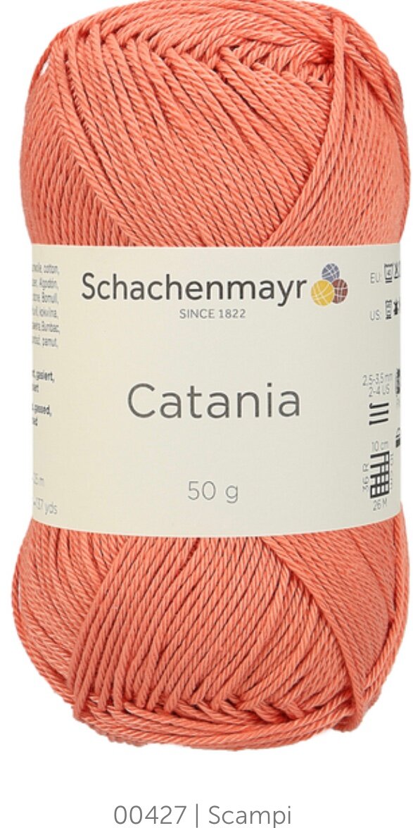 Catania /Катания/ пряжа Schachenmayr Originals, MEZ, 9801210 (00427, scampi (креветочный), оранжевый)