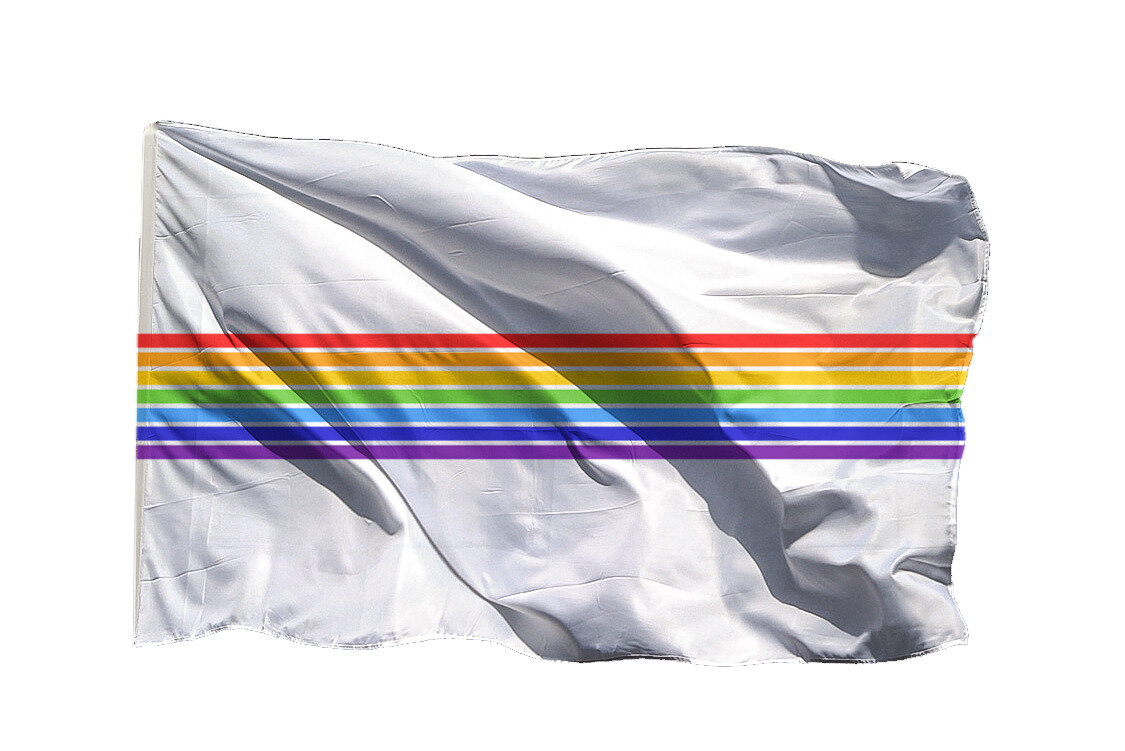 Флаг Еврейской автономной области на шёлке, 70х105 см для ручного древка