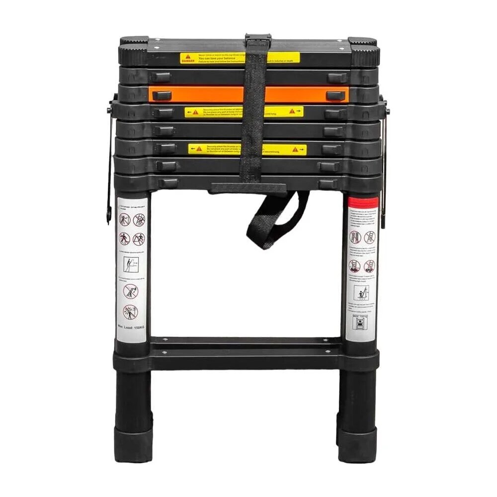 Телескопическая алюминиевая бытовая стремянка ROCKFORCE RF‑UP260‑2 с двойной стороной и выдвижной системой из алюминия