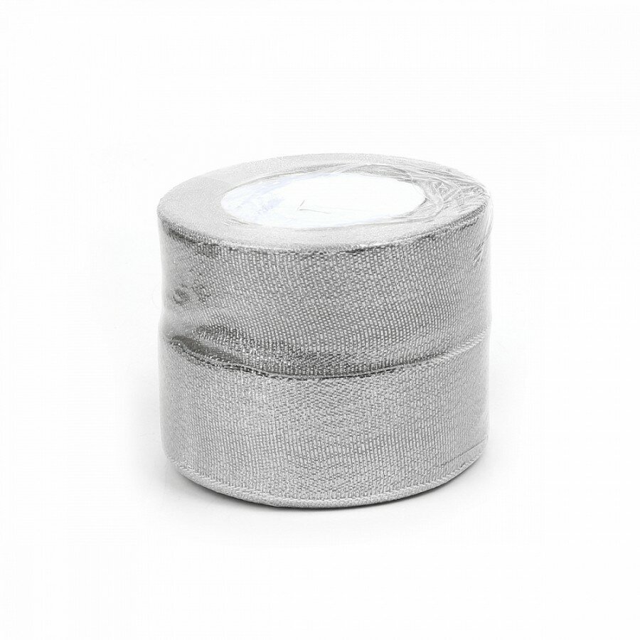 Лента парча 40мм цв. серебро Magic4Hobby 2шт*22,85м (+-1м)
