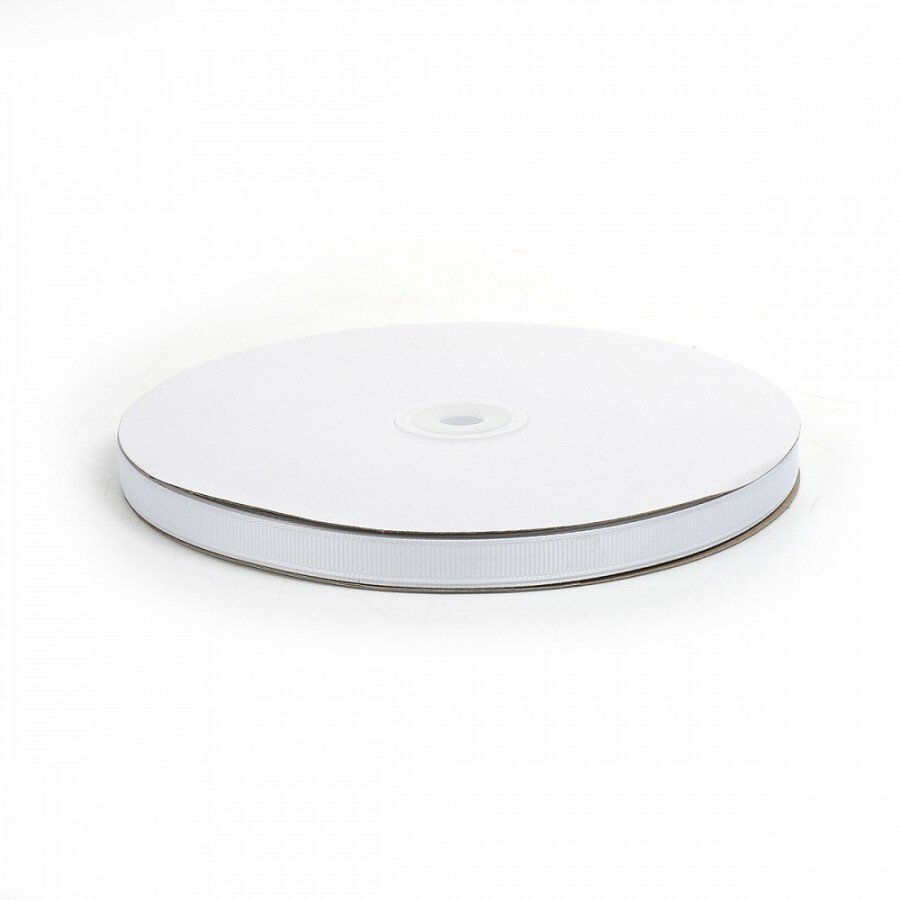 Лента Ideal репсовая в рубчик шир.10мм цв. 029 белый уп.91,4м