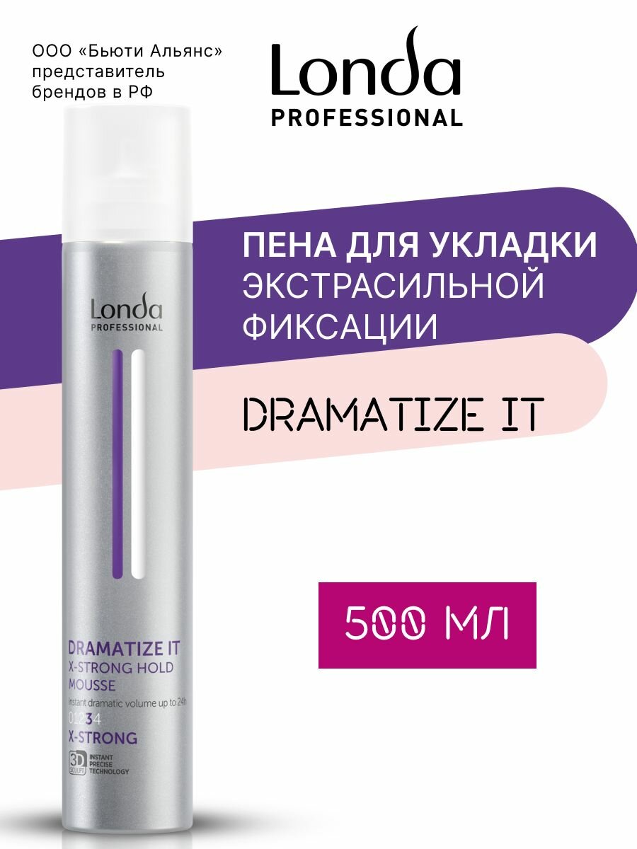 Пена для укладки волос экстрасильной фиксации DRAMATIZE IT, 500 мл