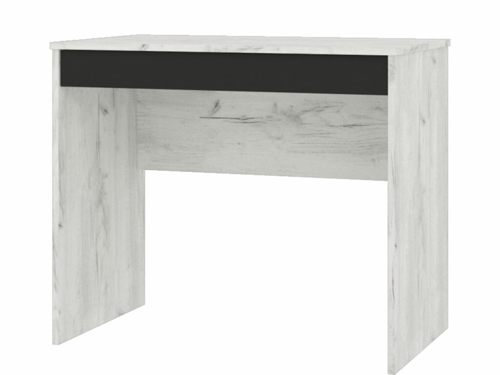 Стол письменный Кент-1 Дуб Крафт Белый / Антрацит ширина 90 см ЛДСП для спальни с ящиком