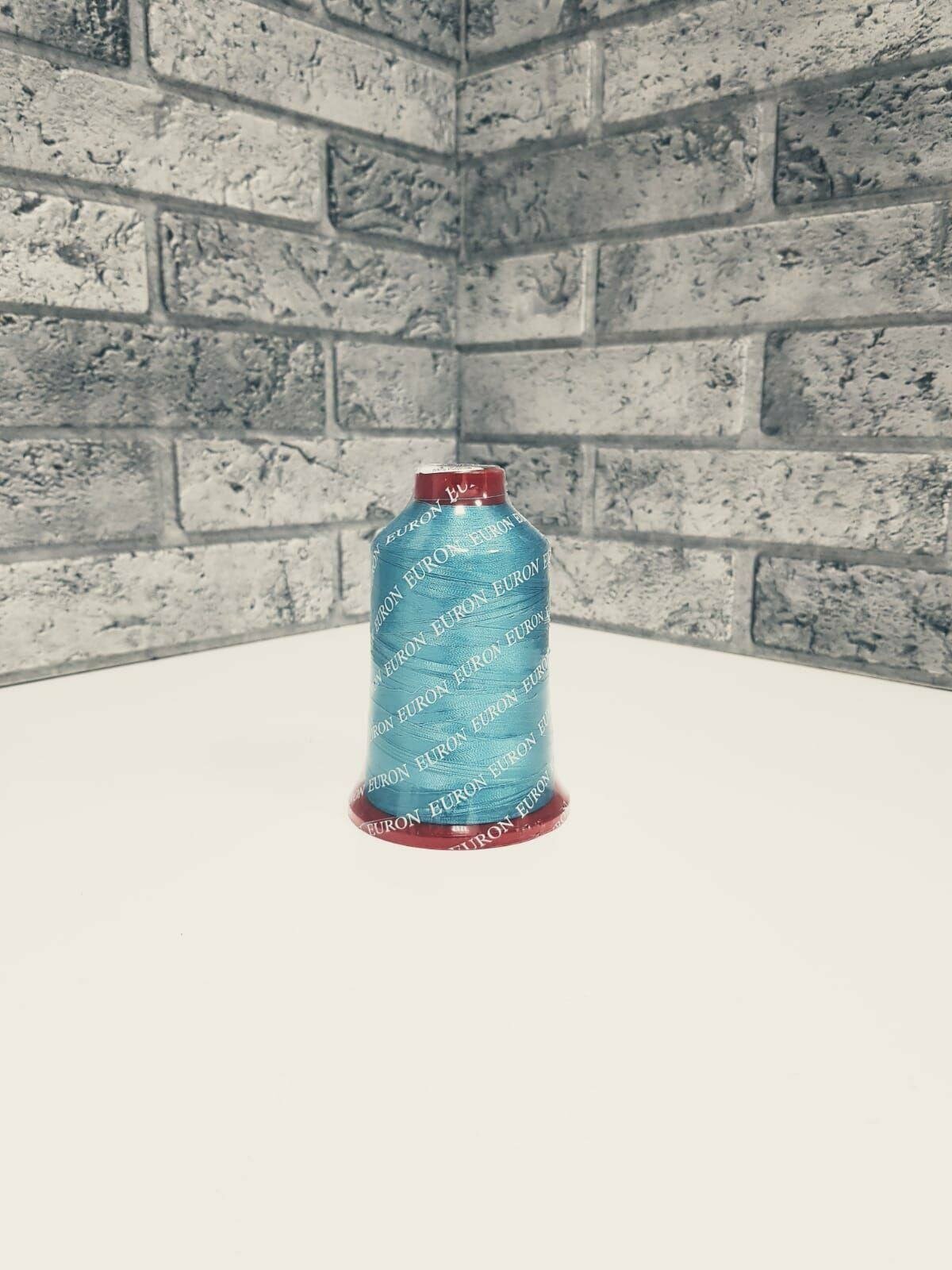 Нитки вышивальные Euron Р-130 №130 5000м, полиэстер, Цвет-1254 голубой