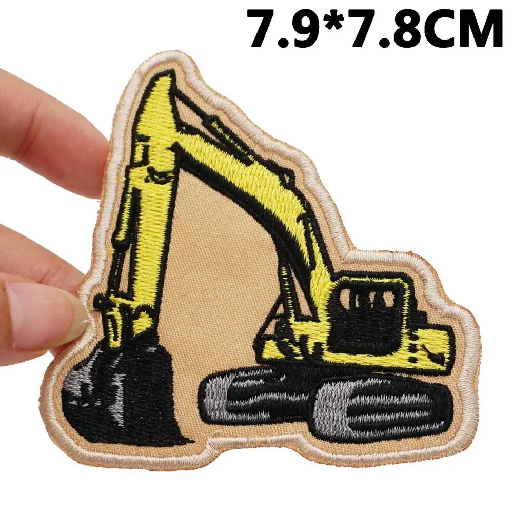 Нашивка экскаватор, 7.9*7.8см, Цвет: ab77-1 IRON ON