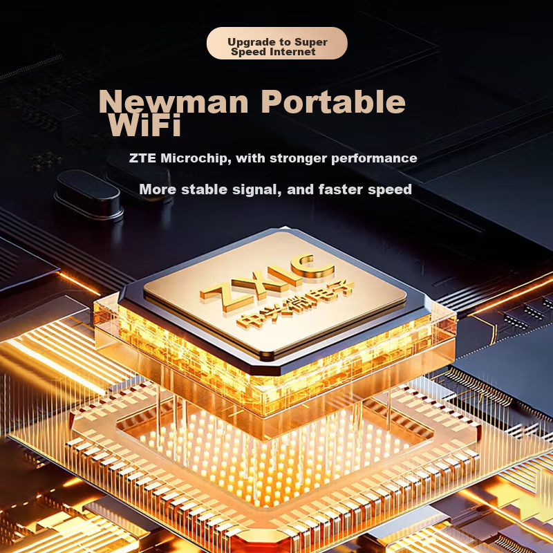 Newman Portable WiFi, Mobile Wireless WiFi, No SIM Card Required, Portable 4G Unlimited Router, Car USB Internet Access, Nationwide Universal Data Plan, 2024 Model