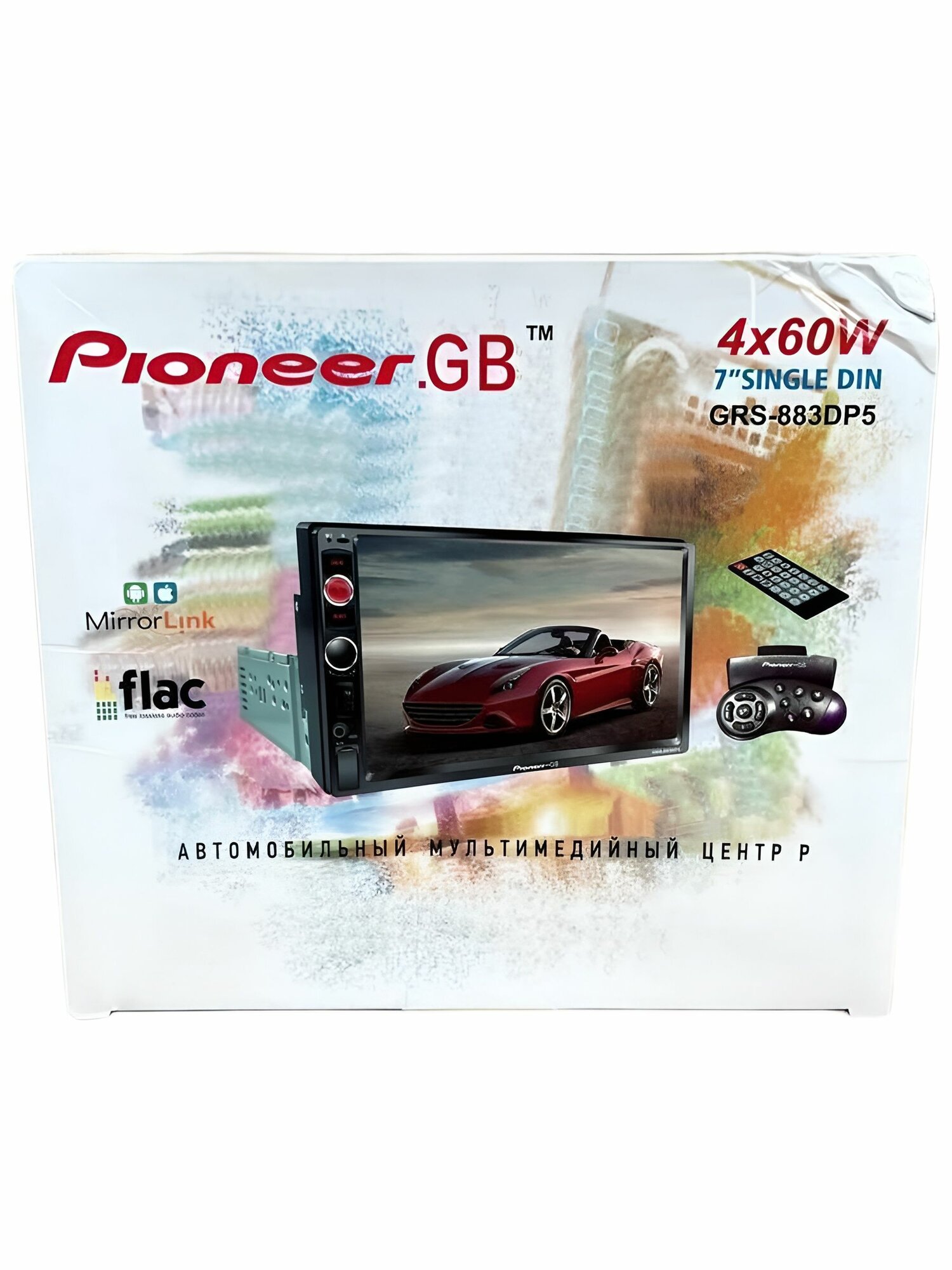 Автомагнитола Pioneer.GB GRS-883DP5 экран 7 дюймов автомобильный плеер 1 Din- 2 Din, Bluetooth, FM