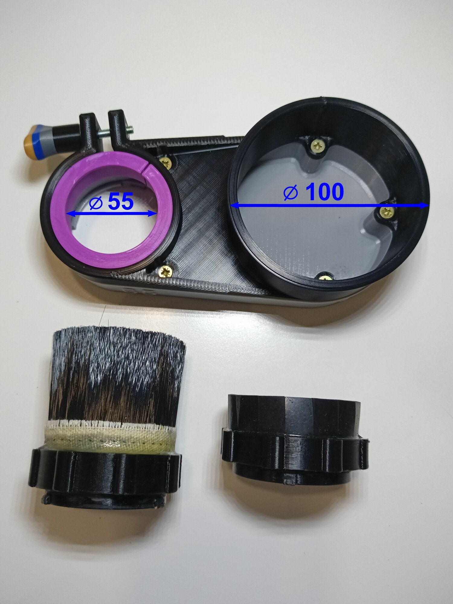 Пылеуловитель для ЧПУ шпиндель 55 воздуховод 100 мм