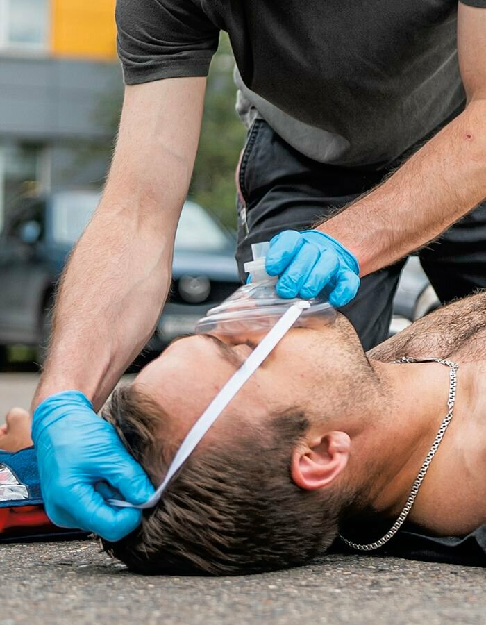 Маска для сердечно-легочной реанимации складная одноразовая для детей и взрослых