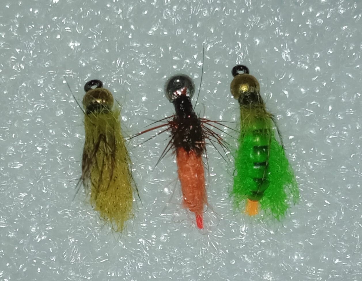 Набор мушек для рыбалки "Ассорти", одинарный крючок No12-14, 3шт.