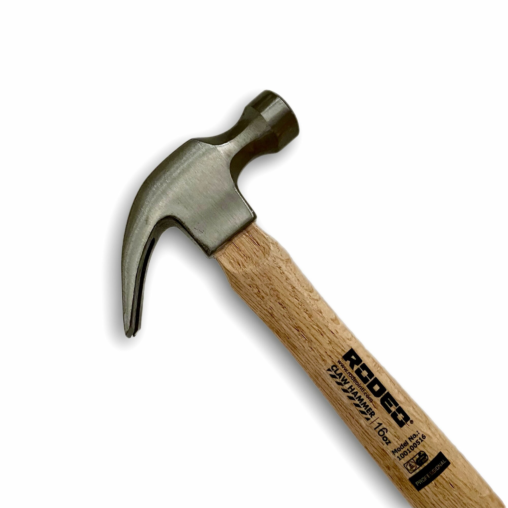 Молоток-гвоздодер деревянная рукоятка 16oZ, Rodeo (100100516)