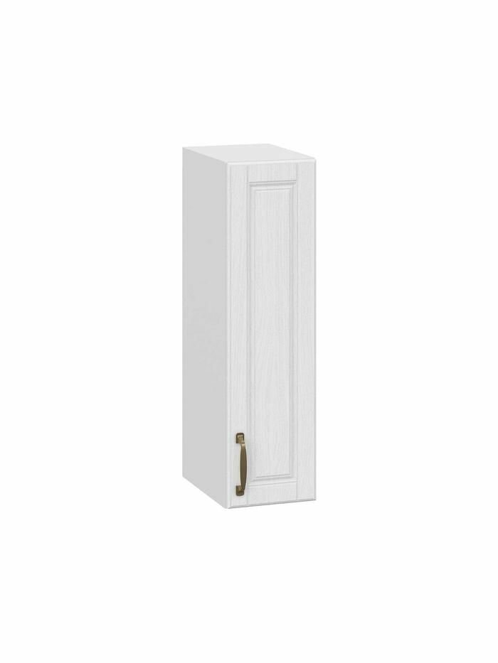 Кухонный модуль навесной, шкаф Флоренс с полками, с доводчиками, 20х29.6х72 см, Белый / Белый текстурный