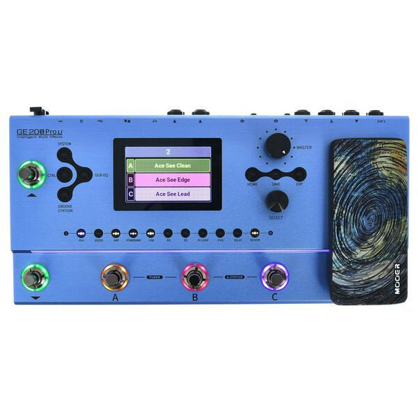 Mooer ge200 pro li гитарный процессор эффектов с педалью экспрессии, встроенный аккумулятор