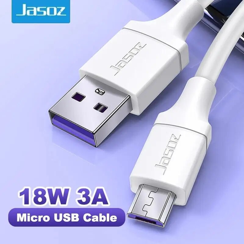 Кабель Micro USB Jasoz, 3 А, высокоскоростной зарядный кабель для Android, 1m, 1pcs-Micro USB Cable