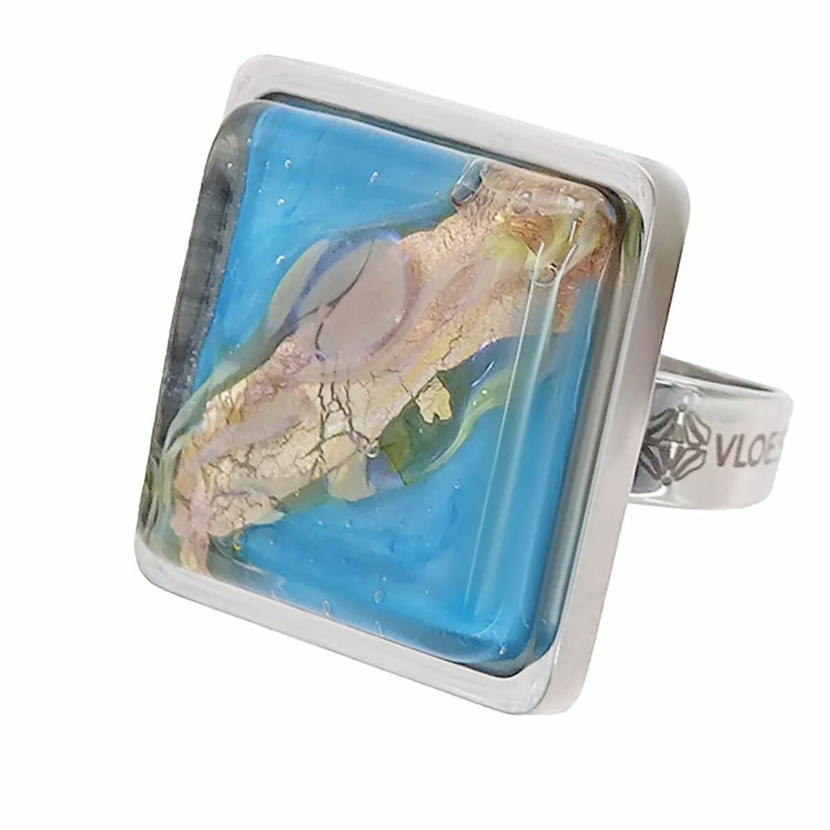 Кольцо, стекло, муранское стекло