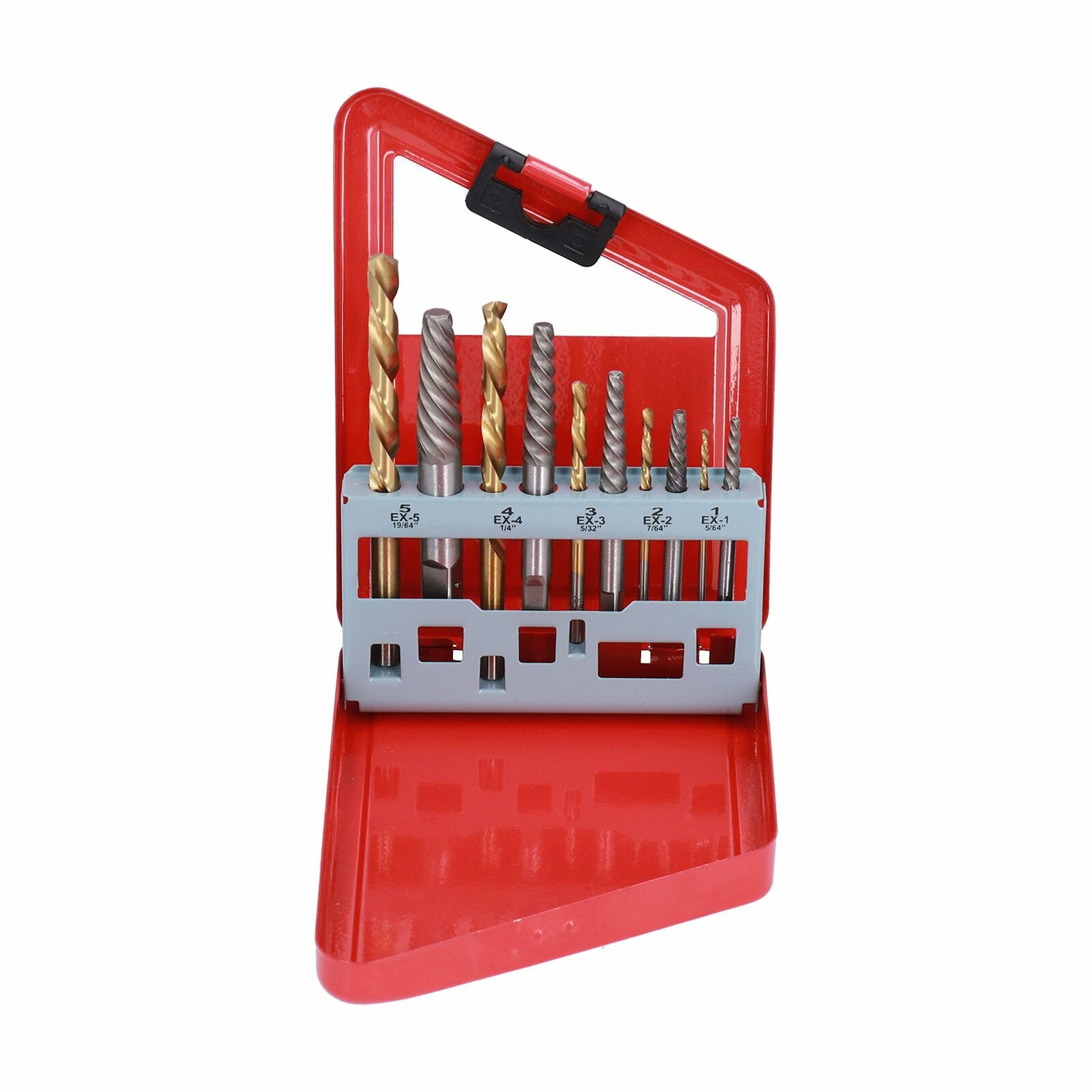 10 предметов, набор экстракторов в красной металлической коробке