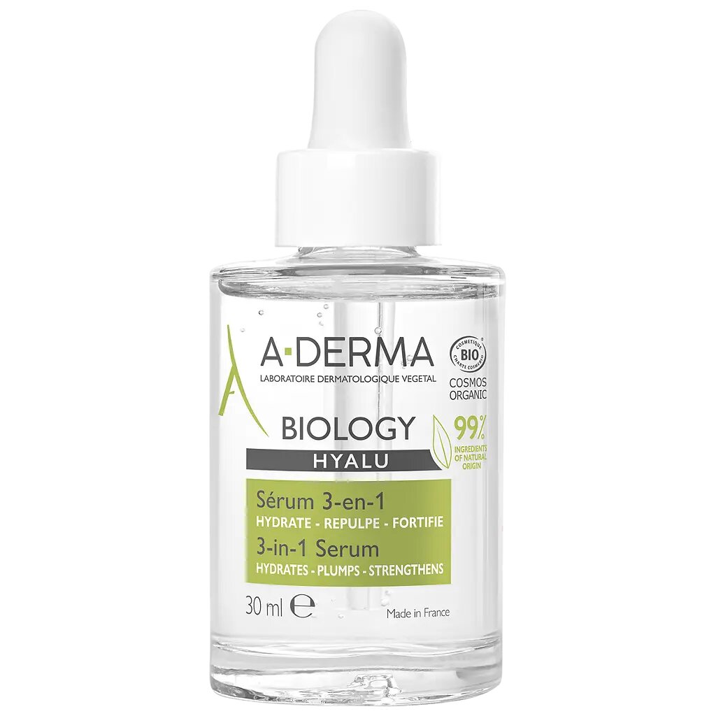 A-Derma Biology Hyalu Сыворотка 3-в-1 для хрупкой кожи лица 30 мл 1 шт