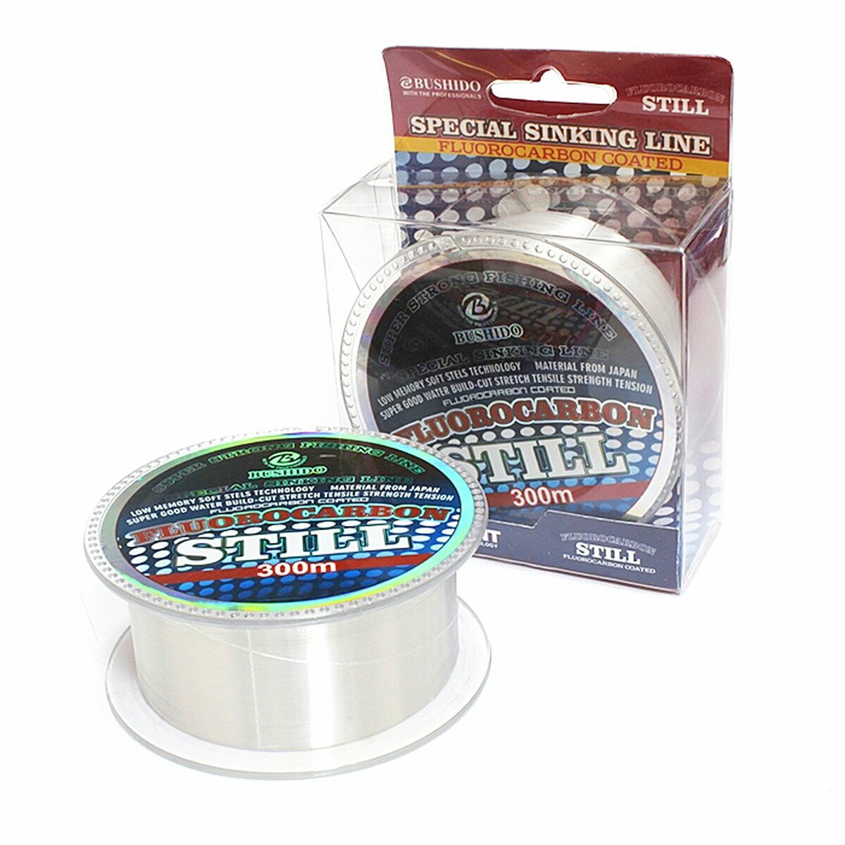 Леска рыболовная BUSHIDO FLUROCARBON STILL (300м) 0.3мм 11,9кг