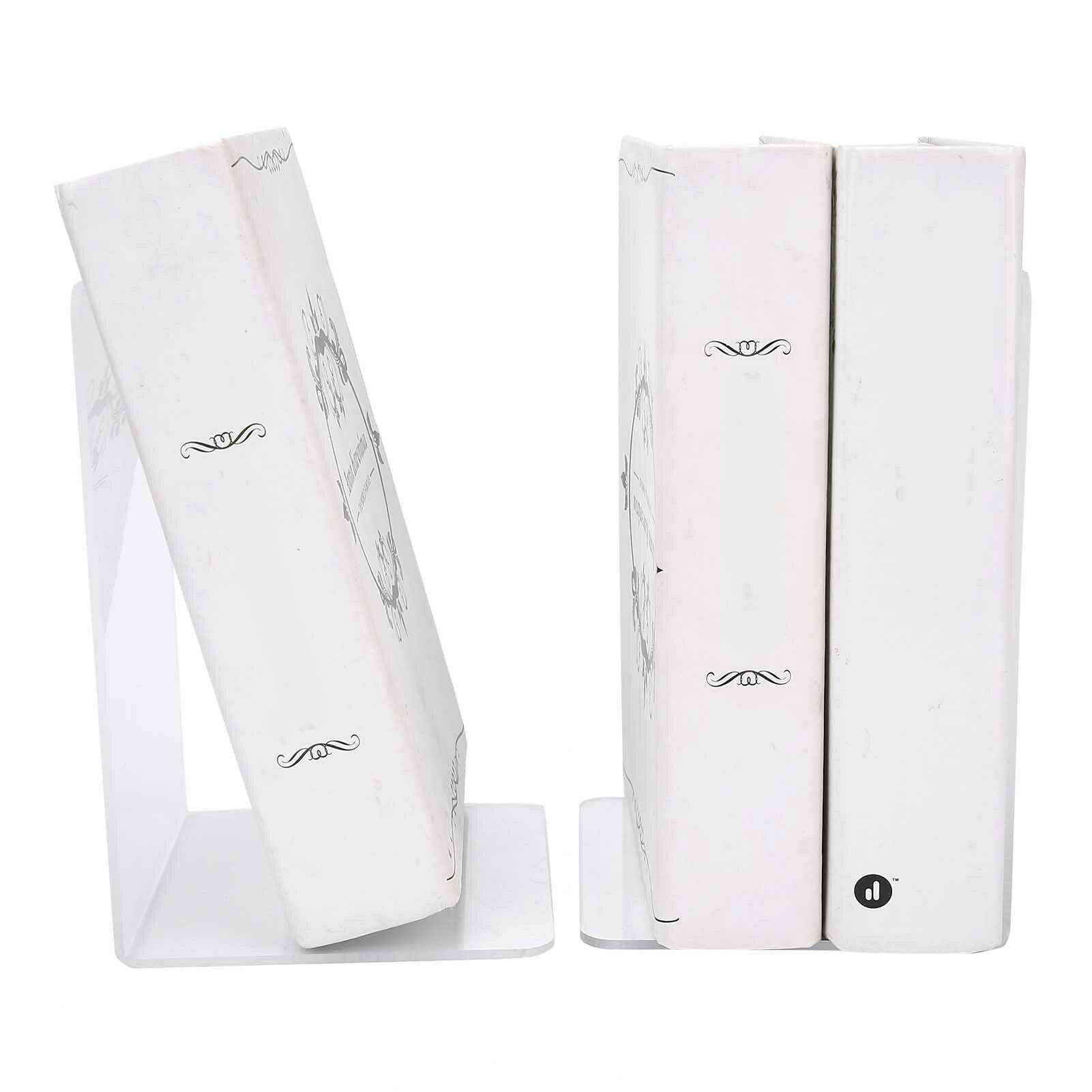 2Pcs Акрилловый Подставка для Книг Прозрачная Файл Книга Книжная полка Студентский Настольный Хранение для Домашнего Офиса Размер 18.4 x 12 x 12cm Материал Акрилл