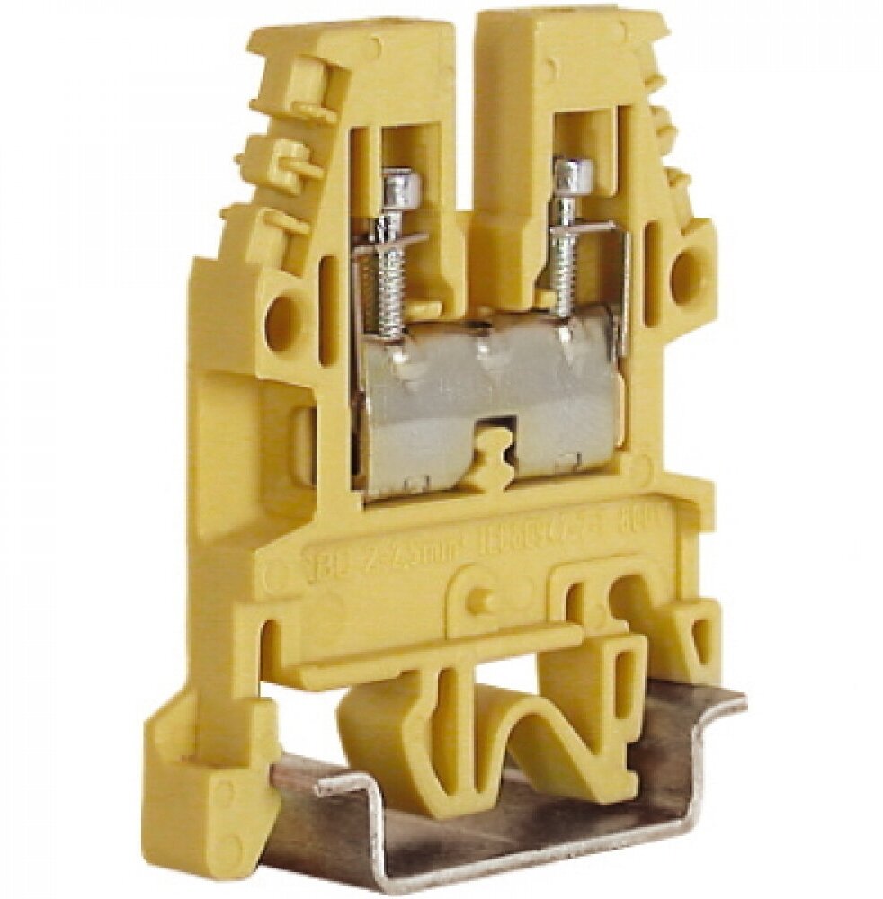 Проходная клемма с винтовым зажимом DKC Quadro 4мм. кв, бежевый, ZCB240 | код. ZCB240 | DKC