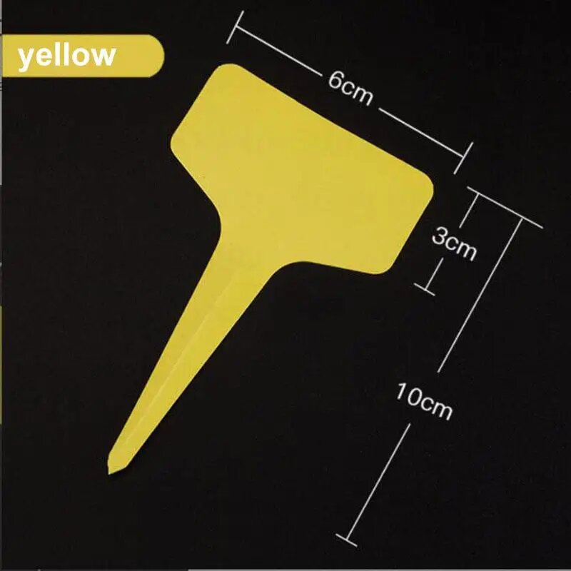 Пластиковые Т-маркеры для растений 50 шт yellow