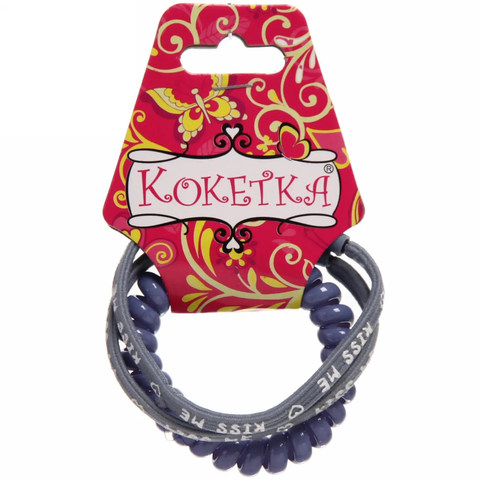 Резинки для волос «Кокетка», 3шт, цвет голубой, d-5,5см, удобство и стиль