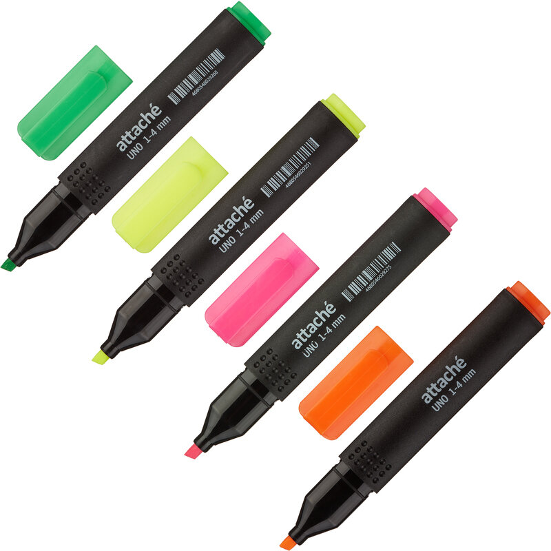 Набор текстовыделителей Attache Economy Uno (толщина линии 1-4 мм, 4 цвета)