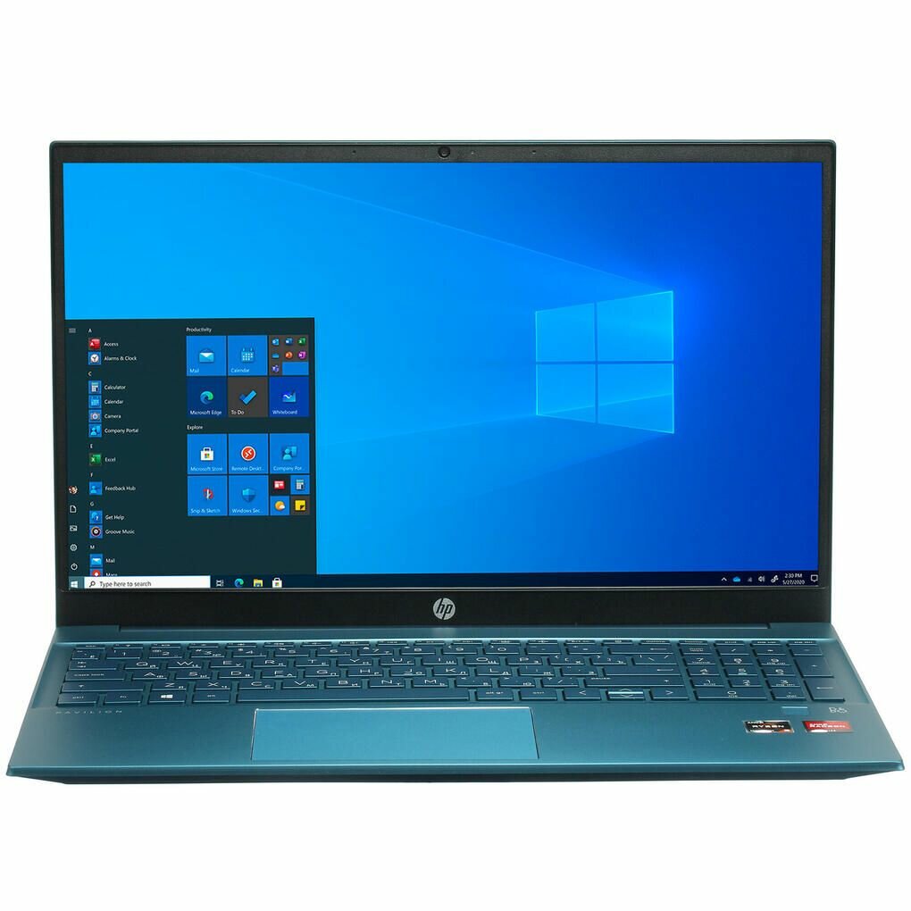 15,6" Ноутбук HP Pavilion 15-EH1005UR (461U7EA) синий - 1920x1080, IPS, AMD Ryzen 5 5500U, ядра: 6 x 2,1 ГГц, 8 ГБ, SSD 512 ГБ, AMD Radeon Graphics, Windows 10 Home