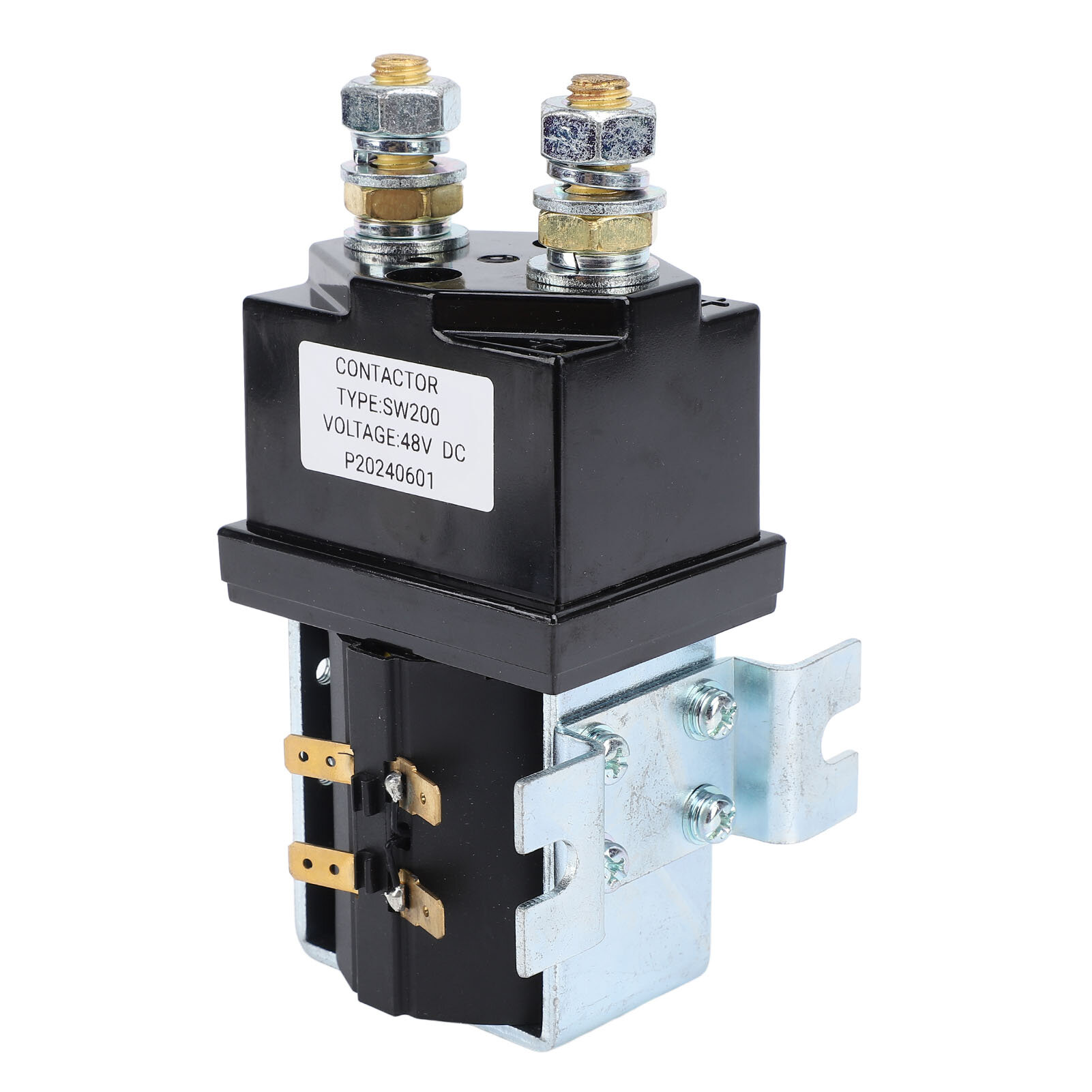 Контактор постоянного тока DC 48V 400A SW200 Реверсивный контактор Соленоидное реле для автомобиля Электрический вилочный погрузчик Грузовик Корабль Аккумулятор