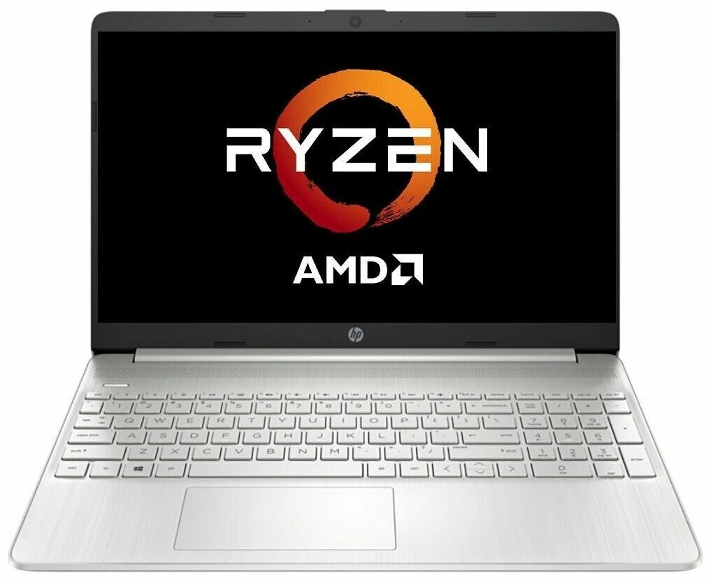 15,6" Ноутбук HP 15S-EQ2134UR (61S04EA) серебристый - 1920x1080, IPS, AMD Ryzen 5 5500U, ядра: 6 x 2,1 ГГц, 16 ГБ, SSD 512 ГБ, AMD Radeon, Windows 11 Home