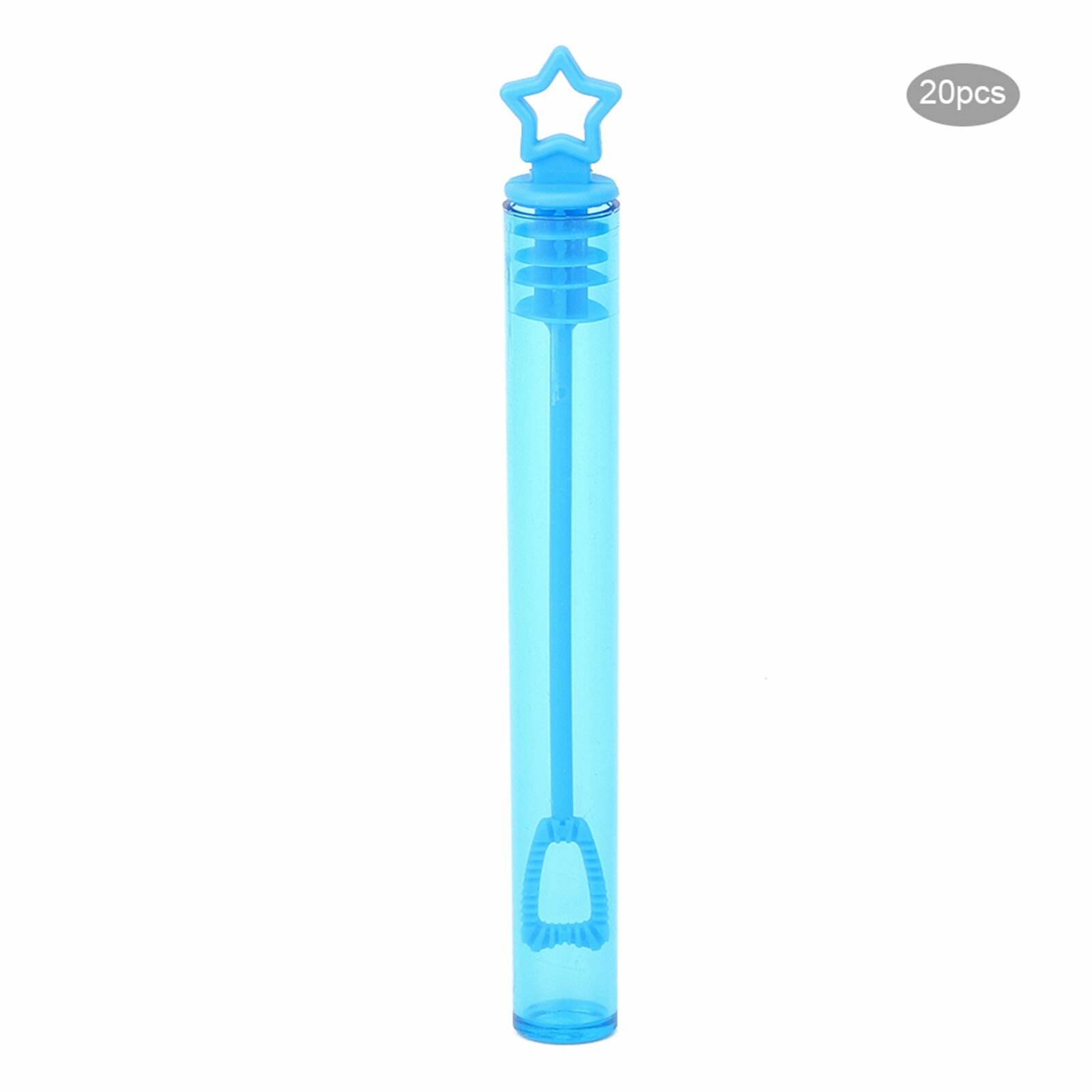 20 шт. трубок для мыльных пузырей (звезды, синие)