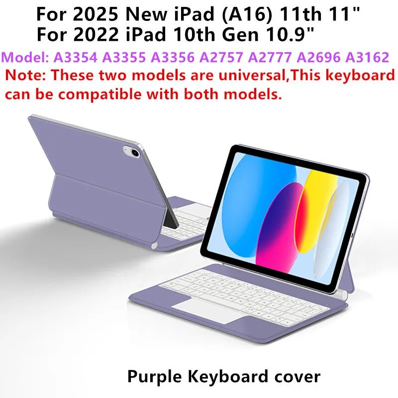 Клавиатура для iPad 11" A16, 10th Gen, Purple Keyboard