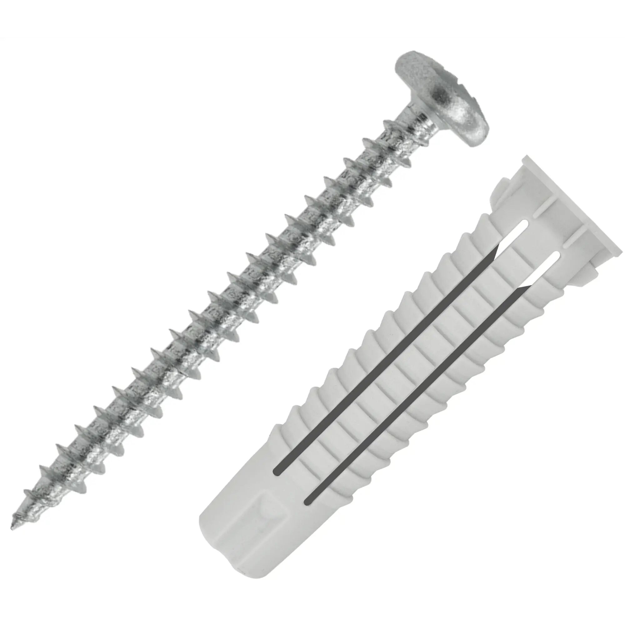 Дюбель универсальный нейлон 8x40 мм набор 10 шт для крепления в бетоне и гипсокартоне