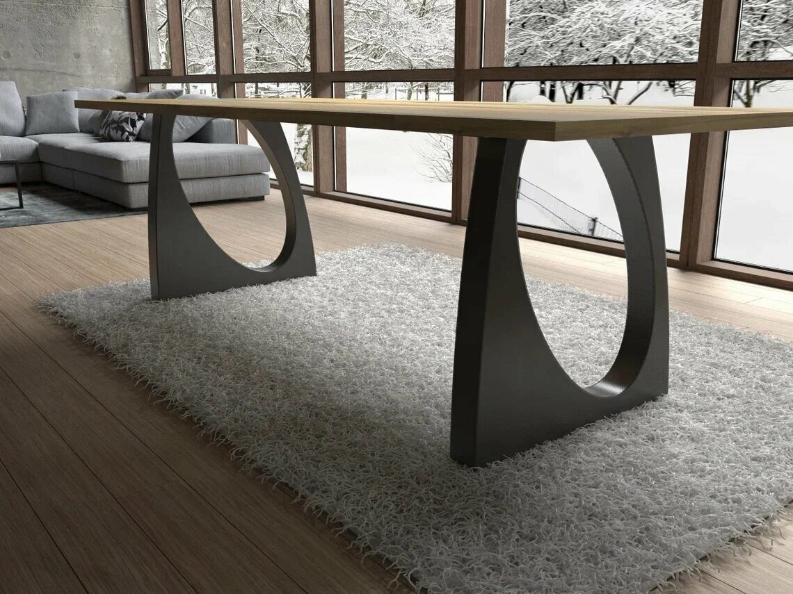 Опора для стола металлическая, подстолье Округлые (2 шт.) Подстолье металлическое