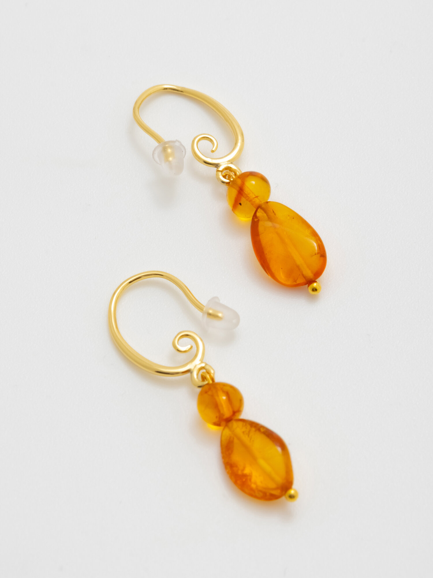 Серьги, янтарь