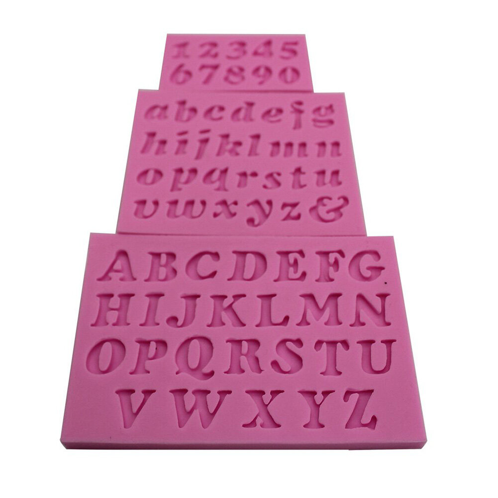 3 шт. Мини-буквы, цифры, силиконовые формы для украшения торта из помадки своими руками