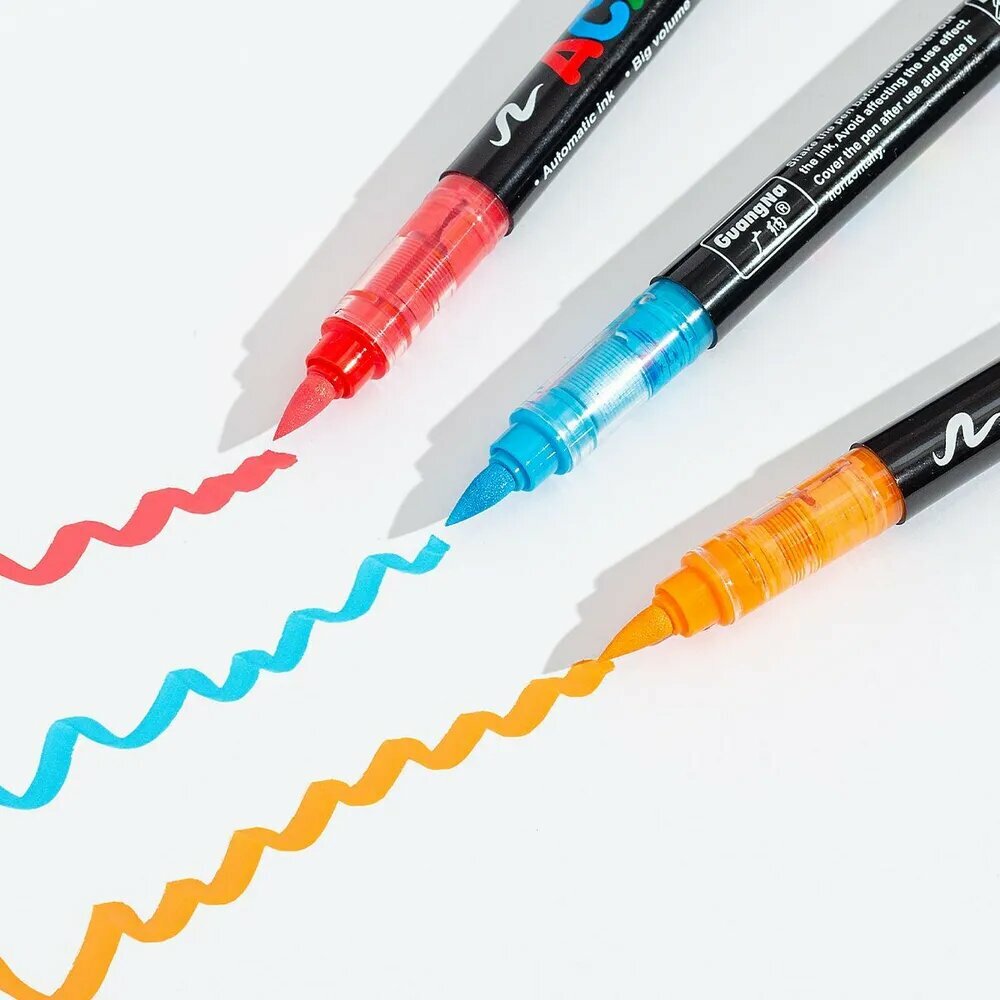 Маркер GuangNa, акриловый, быстросохнущие, для творчества, 168шт