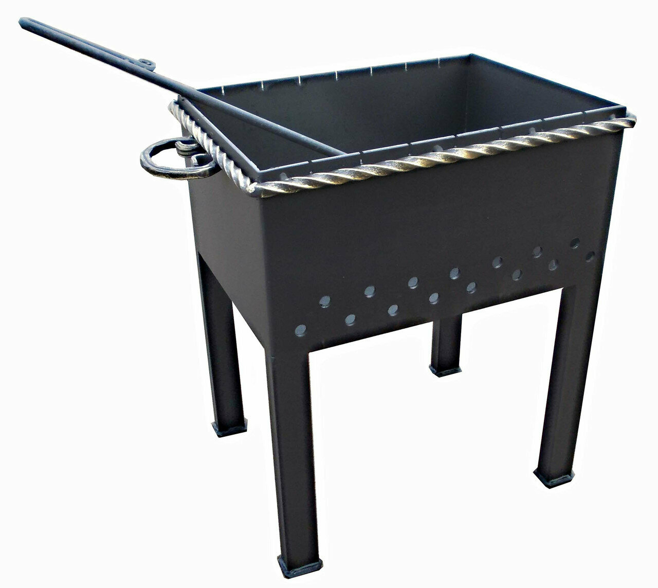 Мангал классический с дровницей, 3 мм, для дачи и дома, ручная работа "Классик"