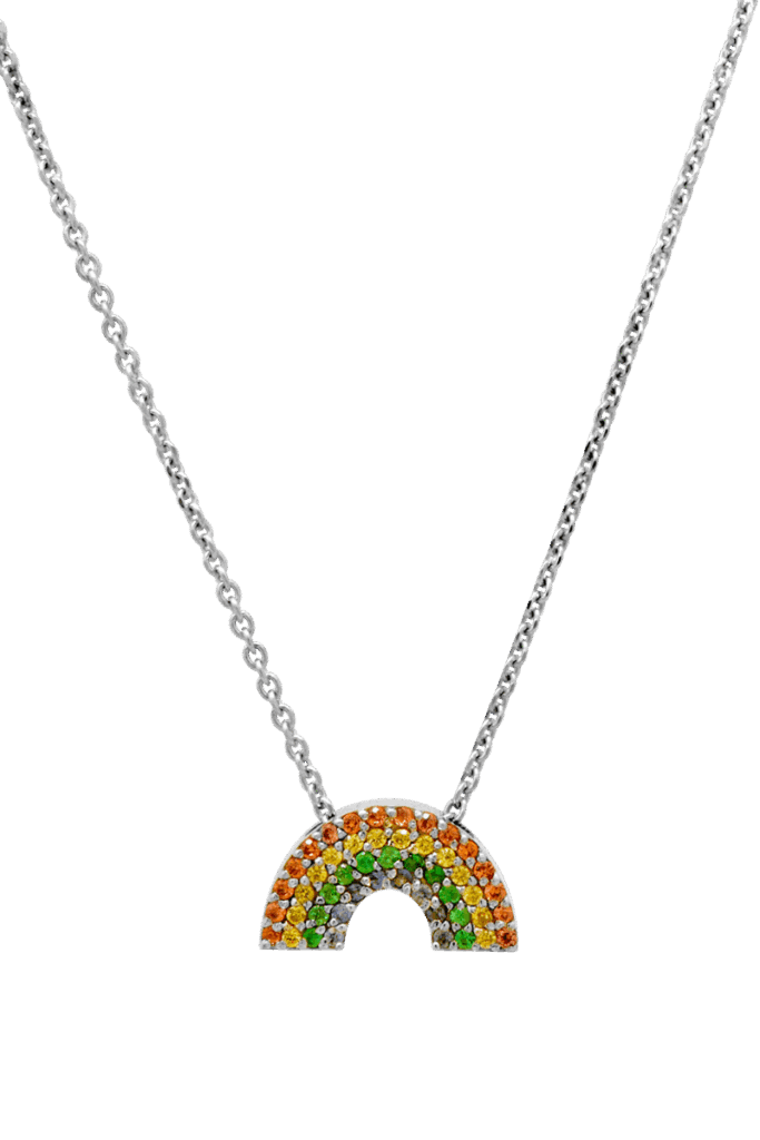 Колье, золото, 585 проба, изумруд, сапфир